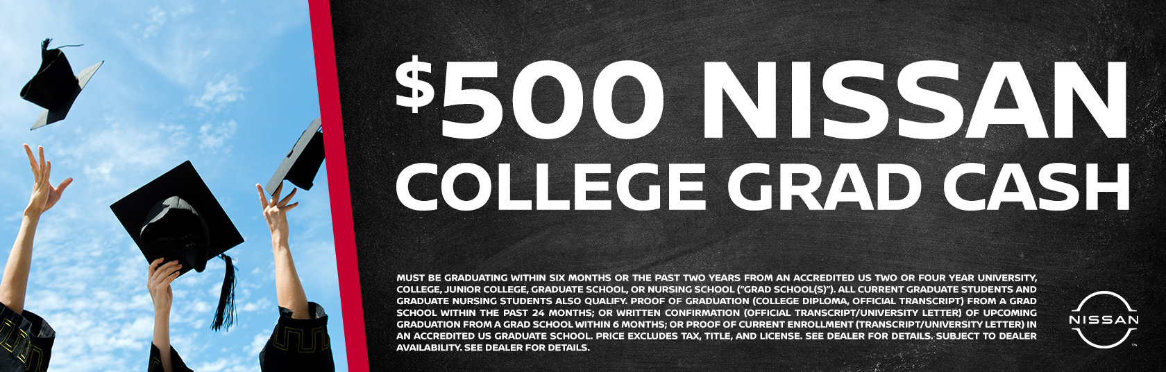 College Graduate Discount Program at Sansone Jr's Windsor Nissan